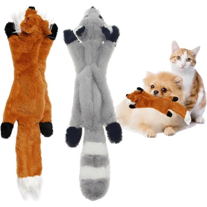 COACOM 2 jouets couineurs pour chien, jouets pour chiot, deux jouets en peluche, style renard en ...
