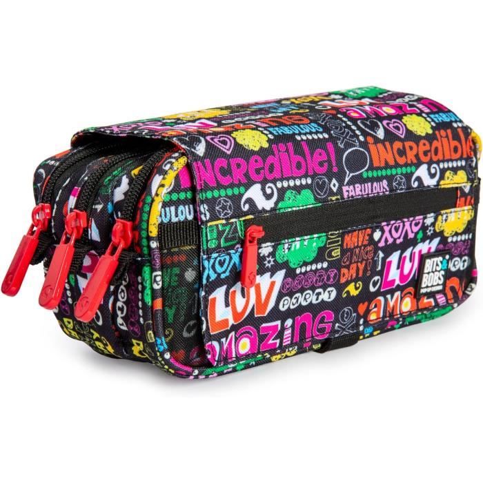 Trousse Scolaire Triple Design Avec Grandes Poches Intérieures Et ...