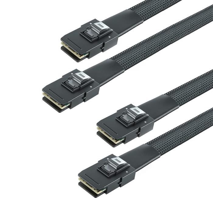 [2 Pack] Interne Câble Mini Sas Sff-8087 À Sff-8087, 0.5-Mètre, Mince ...