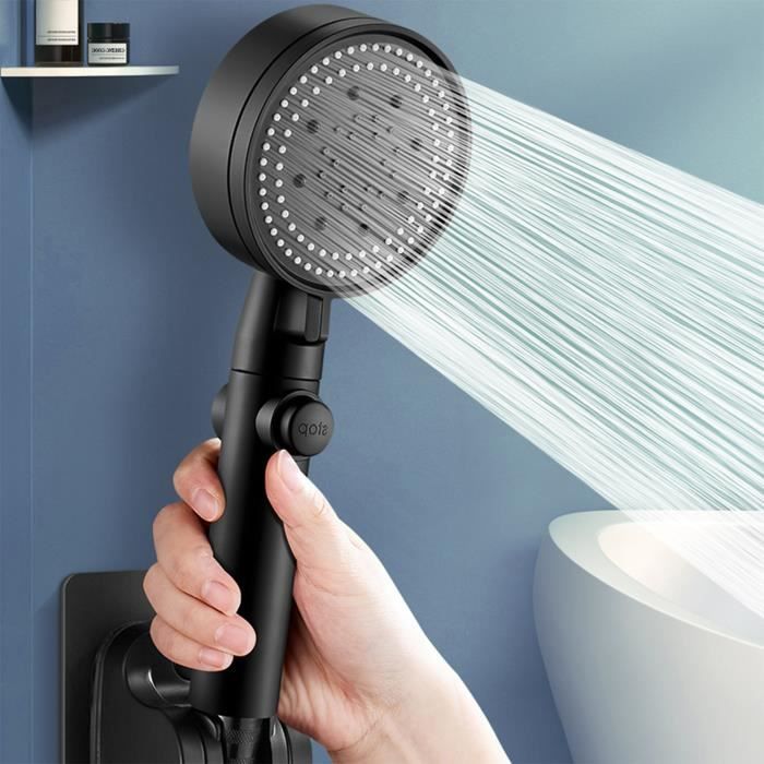 Pommeau de douche haute pression,douchette douche Salle de Bain Réglable à 5 Modes,économie d ...