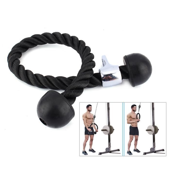 Corde Gym Musculation des Triceps Muscle Dorsal Robuste Noir Attachment ...