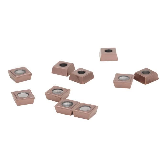 YOSOO Inserts de tournage 10 pièces carbure tournant Inserts fraises bricolage CNC tour bois ...