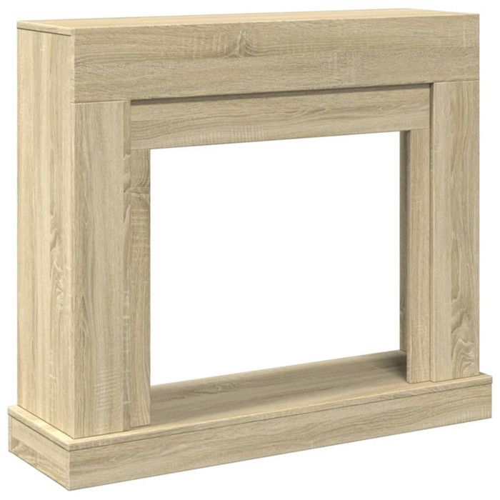 Cadre de cheminée chêne sonoma 100x30x87,5 cm bois d ingénierie ...