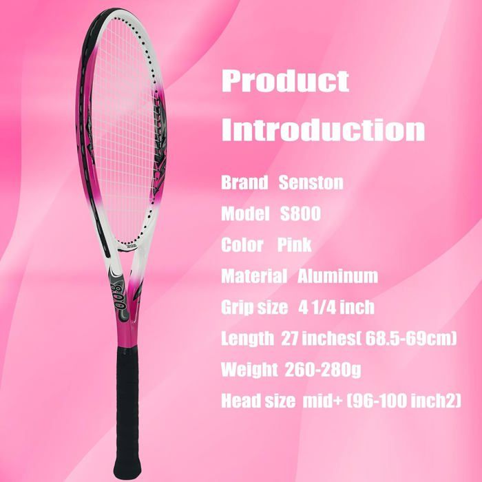 Senston Raquette de Tennis pour Adulte 68,6 cm, Professionnel Tennis ...