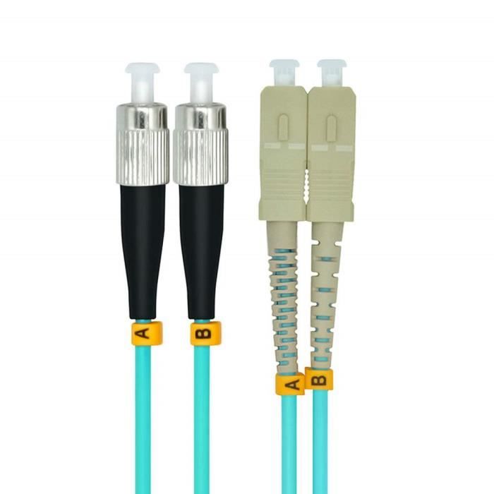 Lc Sc Fc St Duplex 50-125 Om3 10 G Câble Fibre Optique Multimode Jumper ...