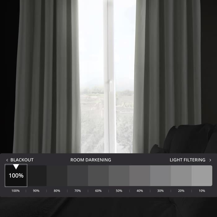 Signature Vpch-160401-120 Rideaux Occultants En Velours Pour Chambre À ...