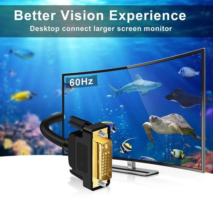 Câble Dvi Vers Dvi 3M, Câble Dvi 24 + 1 Vidéo Numérique,Support 2560 X ...