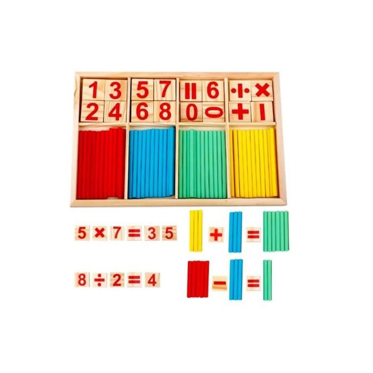 Montessori Jouet Mathématique Apprendre à Compter,Jouet Éducatif en ...