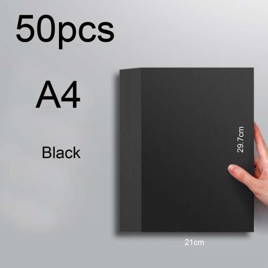 50-A4 noir-Réflecteur pliant en carton pour arrière-plan de Photo, carte réfléchissante, papier ...
