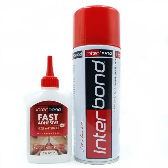 Akfix Colle instantanée extra forte - 100 g, 400 ml - Avec activateur pour colle CA Colle rapide ...