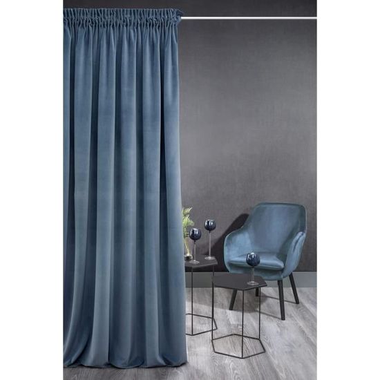Kristi Rideau En Velours Avec Galon Fronceur - 1 Pc. Rideau Thermique ...