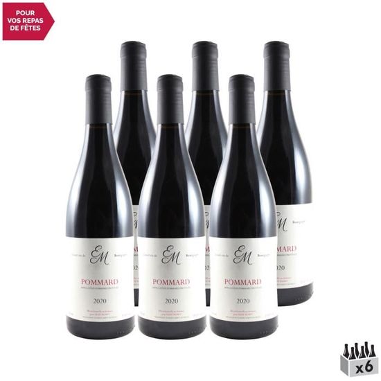 Pommard Rouge 2020 - Lot de 6x75cl - Maison Eddy Morey - Vin AOC Rouge ...