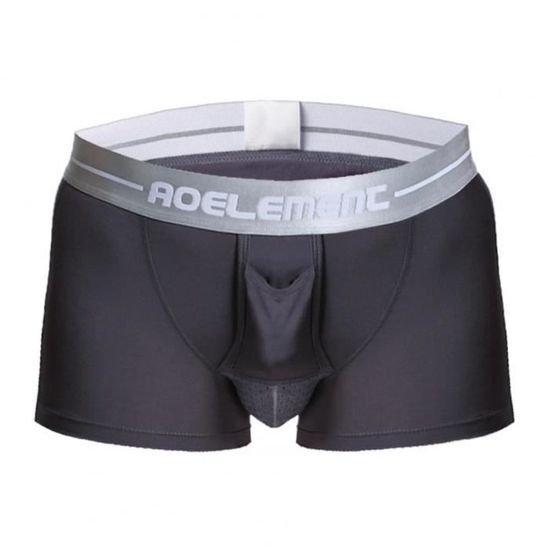 Boxer-shorty - Grey - Culotte U Convexe pour Homme - Taille Moyenne - Design Confortable - Anti ...
