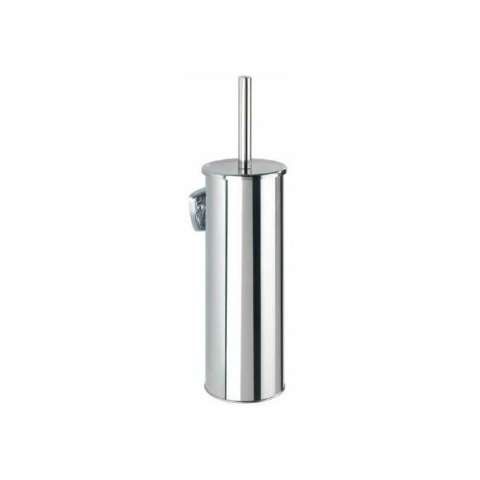Brosse WC suspendue murale Basic design noir acier inox dimensions 10 x ...