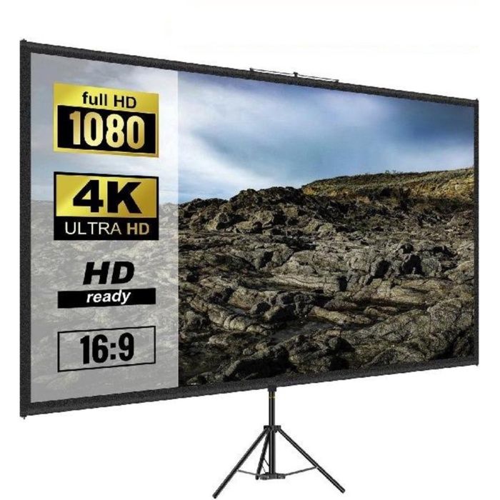 Écran de Projection 80 Pouces avec Trépied - Écran Pliable 16:9 ...