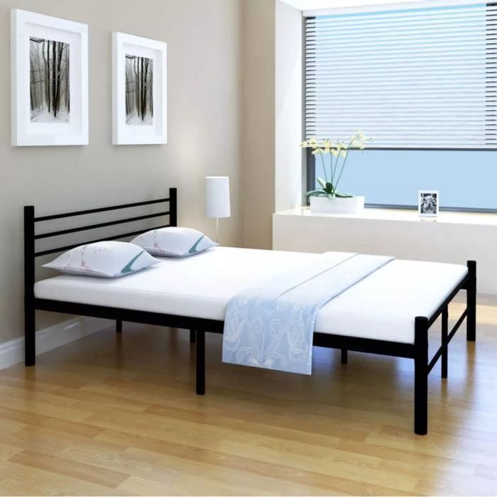 LIT COMPLET - MEUBLE ET SOMMIER ET MATELAS--Lit et matelas mousse à ...