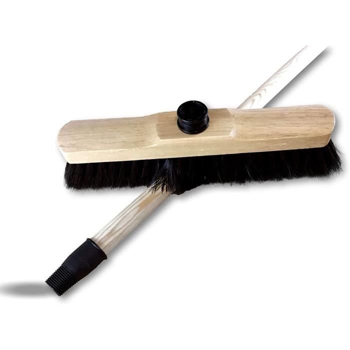 Ensemble balai de ménage d'atelier | 1 balai coco 29 cm avec manche acier gainé | Pelle tôle ...