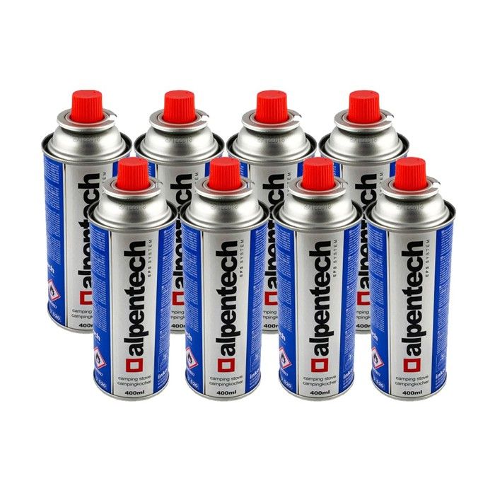 Pack De 8 Cartouches De Gaz 250g Butane Camping Butane Alpentech