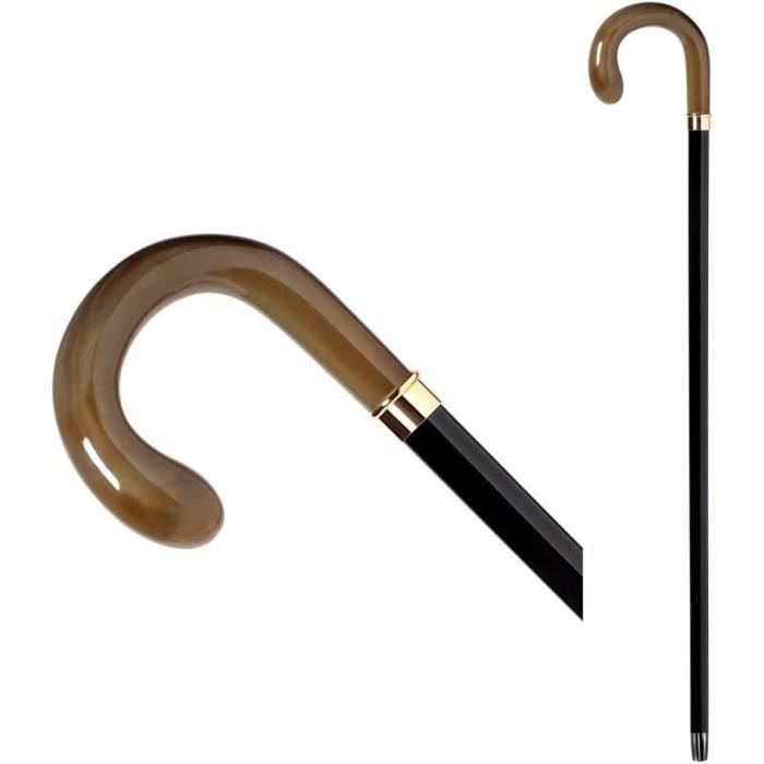 Canne de marche avec courbe verte corne,pour cérémonie et théâtre ...