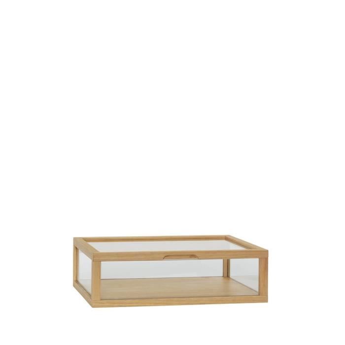 Boîte vitrine Hubsch Interior View Small - naturel/transparent ...