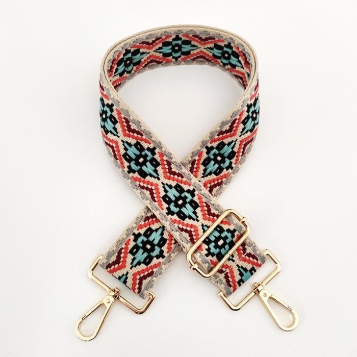 Sangle De Sac À Bandoulière De Style Ethnique, Poignées Larges Pour Sac ...