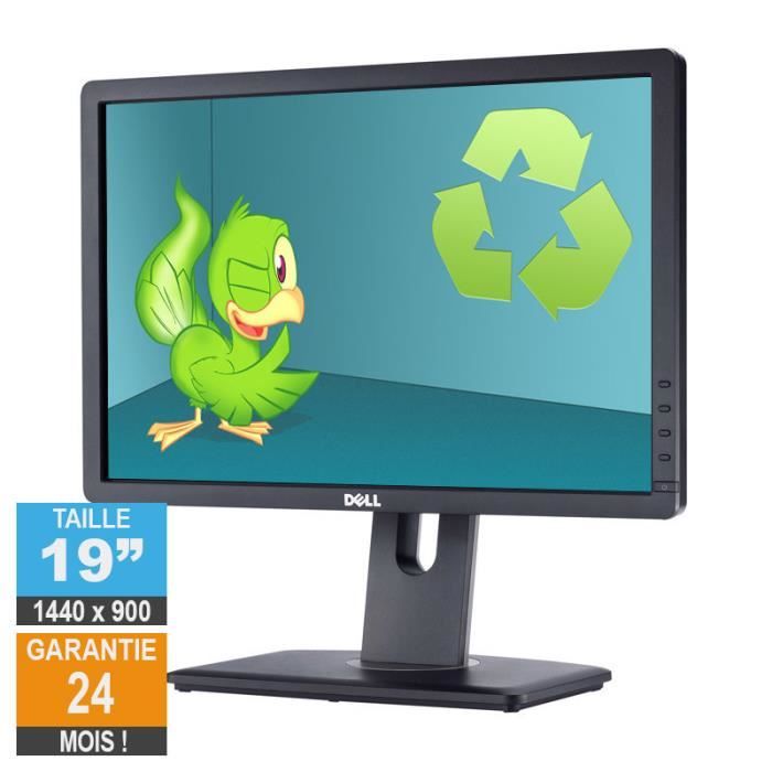 Ecran PC 19" Dell P1913SB TN 1440 x 900 Anti-Reflet DVI VGA DisplayPort ...