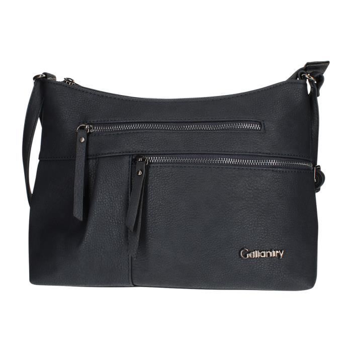 Sac bandoulière multi compartiment zippés - Gallantry Paris - Bleu Bleu ...