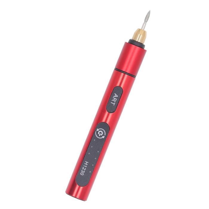 HURRISE Stylo de gravure électrique (Rouge)Outil Rotatif Sans Fil Stylo ...