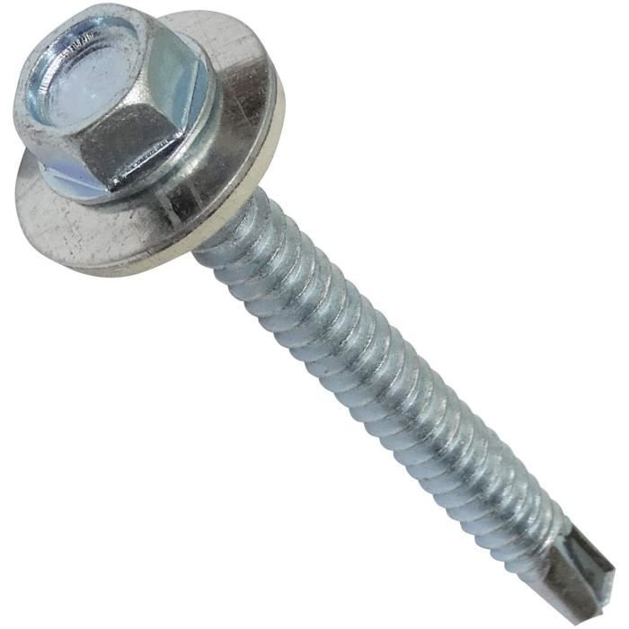 Vi Autotaraudeuse - C44549 Lot 20 Vis Autoperceuse M6.3X60Mm En Acier Zingué Métal À Empreinte ...