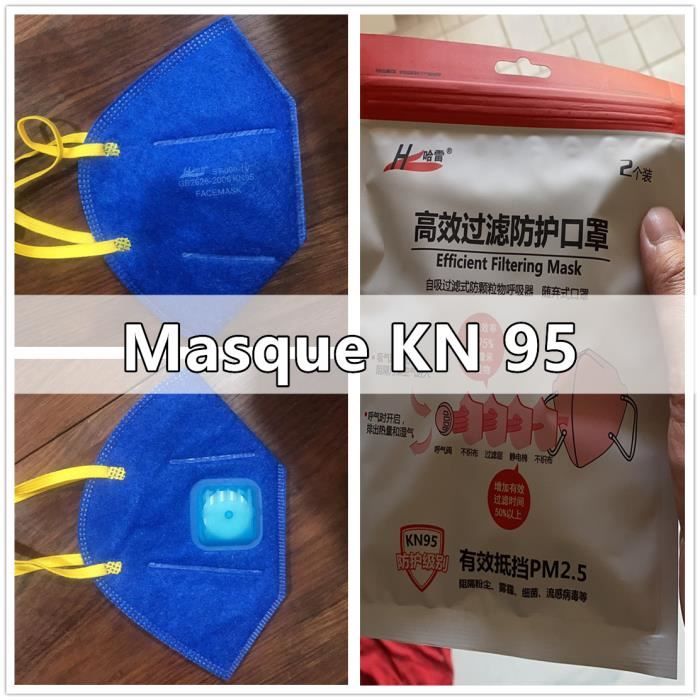 Masque KN95 Lot de 16 pcs ≈ FFP2 Masque anti-virus anti-PM2.5 anti ...