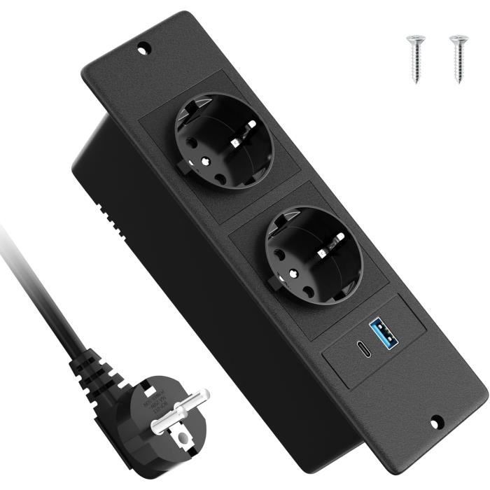 Prise Encastrable Plan De Travail Usb C Pd20W, Bloc Prise Encastrable ...