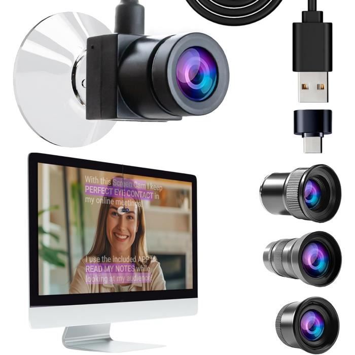 Eyemeeting Screen Cam - Webcam Et Téléprompteur À Contact Visuel Parfait Avec Zoom Sur L'Écran ...