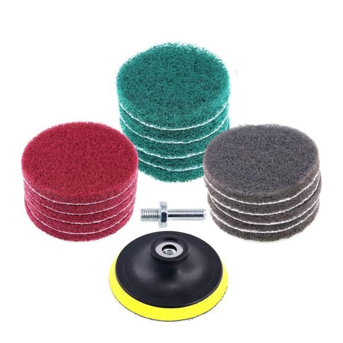 16Pcs Tile Scrubber Scouring Pad Kit with 4 Inch Disc Pad Holder ...