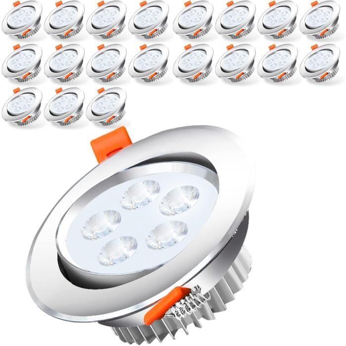 Spots Encastrables Led Ultra Plats 230v Lot De 20 Spots Encastrables