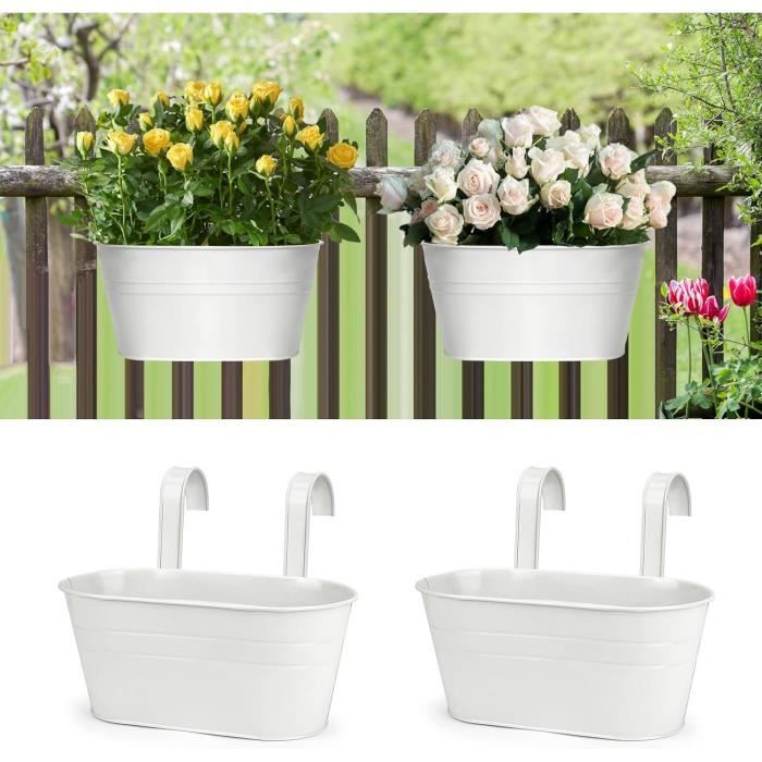 2 Pièces Métal Pots De Fleurs Suspendus, Pot De Fleur À Suspendu ...