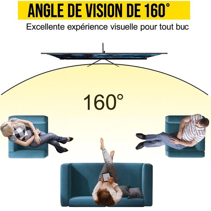 Écran de Projection 80 Pouces avec Trépied - Écran Pliable 16:9 ...