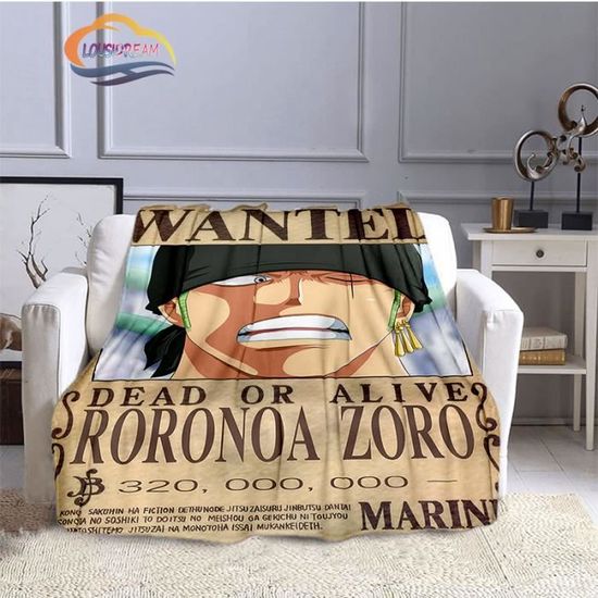 FLR-17268 Animated Cute Cashmere Blanket ONE PIECE Wanted Series ...