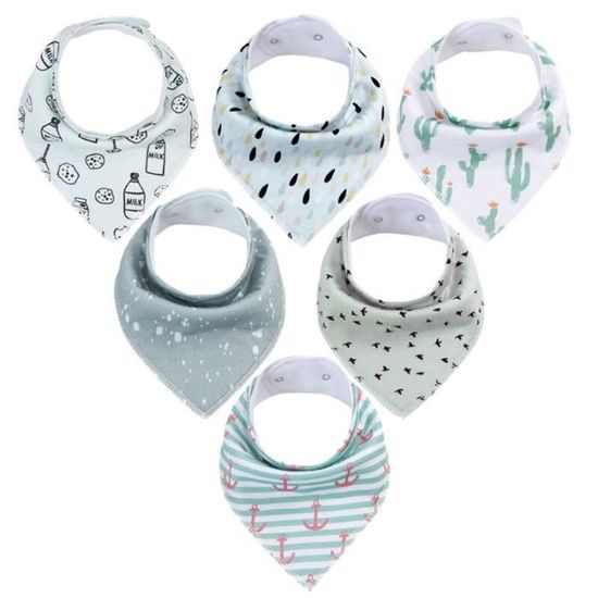Bavoir,Bavoirs en coton doux et absorbant pour bébé,bavettes Bandana ...