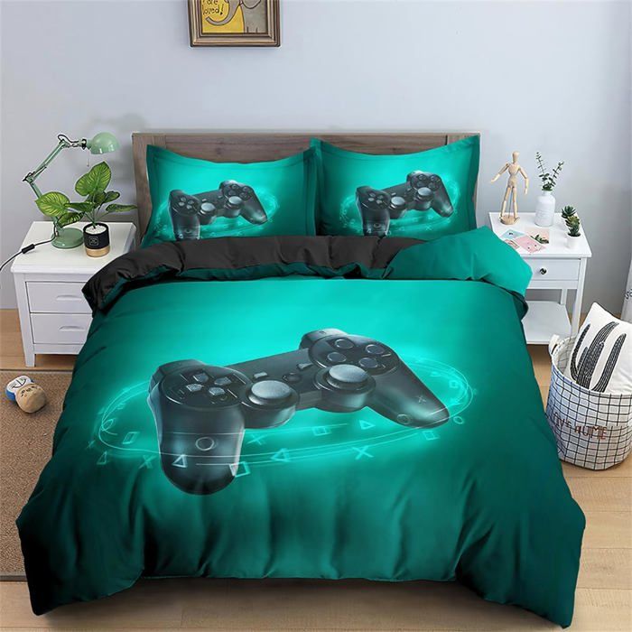 Housse De Couette Gamer Pour Enfant Garcon Parure De Lit Gaming Jeux ...