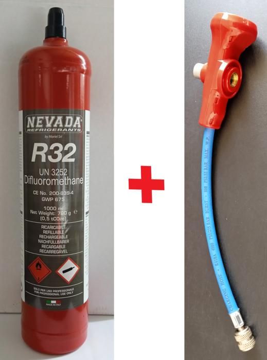 Kit de recharge de gaz réfrigérant - R32 - Bouteille 780 g - Manomètre ...
