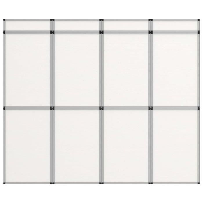 Mur d'affichage exposition pliable 12 panneaux 242x200 cm Blanc ...