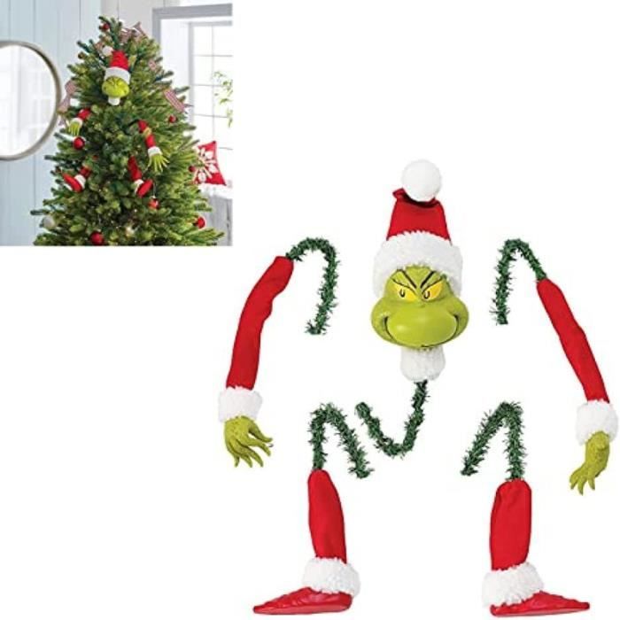 Décorations de sapin de Noël - Tête d'elfe grinchs - Tête d'elfe grinch ...