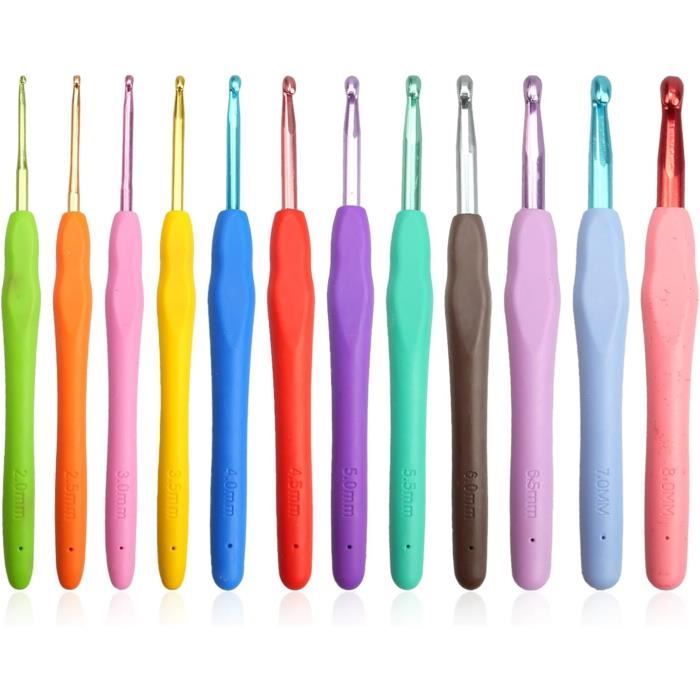 Lot De 12 Crochets Kit Crochet Crochet À Tricoter Aiguilles À Crochet ...