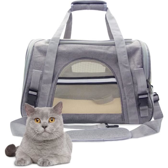 Sac Transport Chat Chien, Caisse de Transport Chat Respirant, Cage ...
