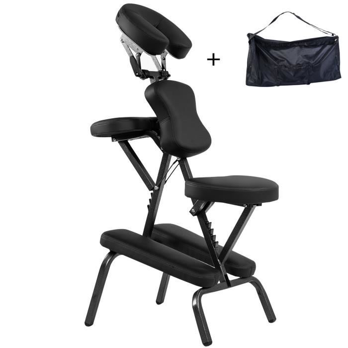 Costway Chaise De Massage Ergonomique Et Portable Hauteur Réglable 110