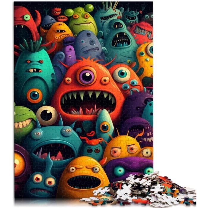 Puzzle En Bois De Monstre Coloré 1000 Pièces Puzzles Pour Adultes Et ...