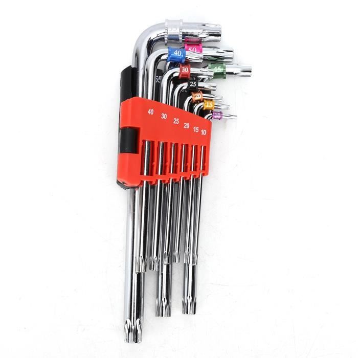 EJ.life Clé 9 Piece Set L Type Wrench L-Shaped Drilling Plum Wrench T10 ...