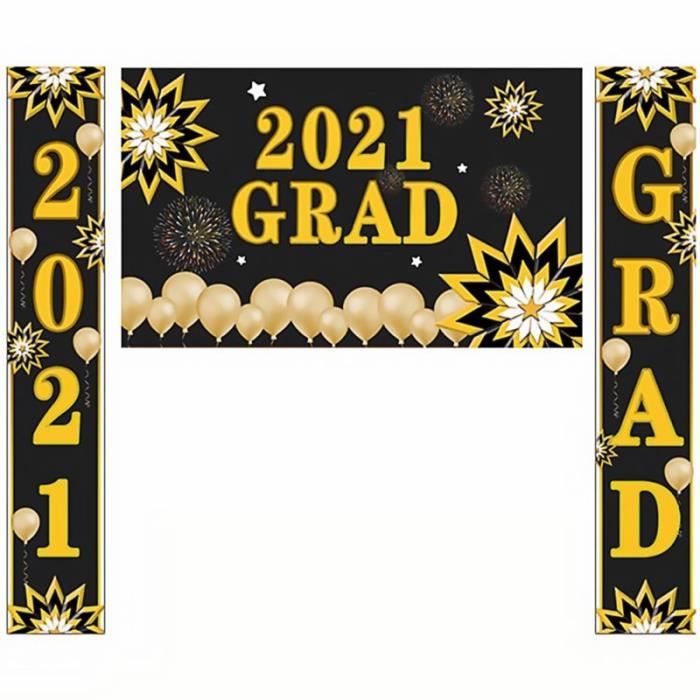 1 Ensemble De Graduation Porte Rideau Bannière Pour Salle de Classe ...