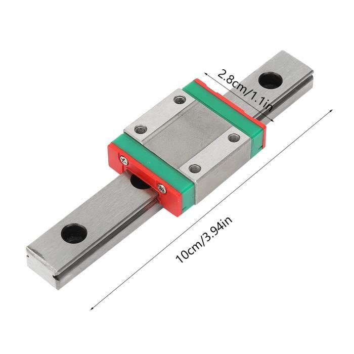 Rail de guidage linéaire - GOTOTOP - LML12B - Acier à roulement - 100mm ...