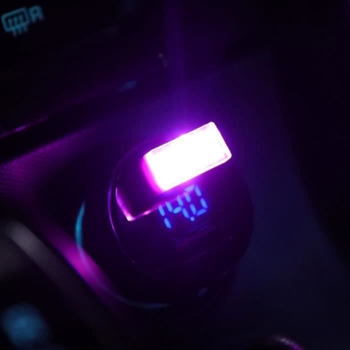 DT04856-couleur violet Mini Lampe Décorative USB Pour Voiture 1 Pièce ...